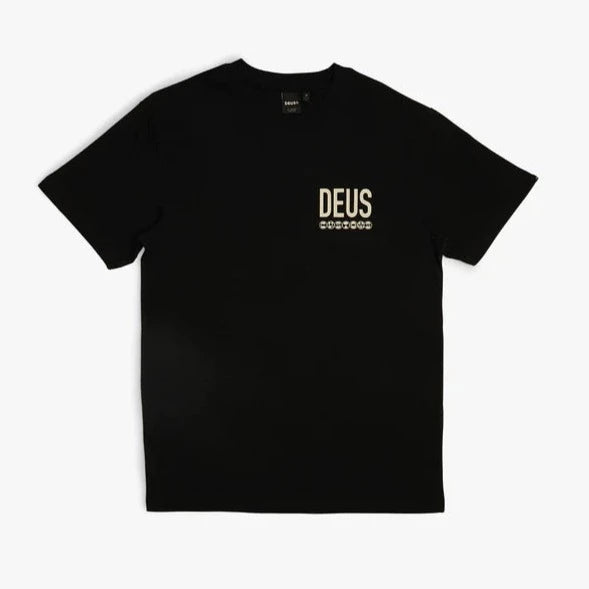 Buy the Deus Inline T-Shirt - Black | Jingo Clothing