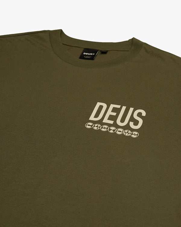 Buy the Deus Inline T-Shirt - Clover | Jingo Clothing