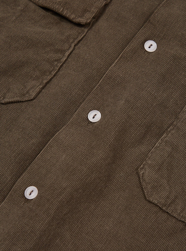Buy the Universal Works Worker Shirt - Brown Cord | Jingo Clothing