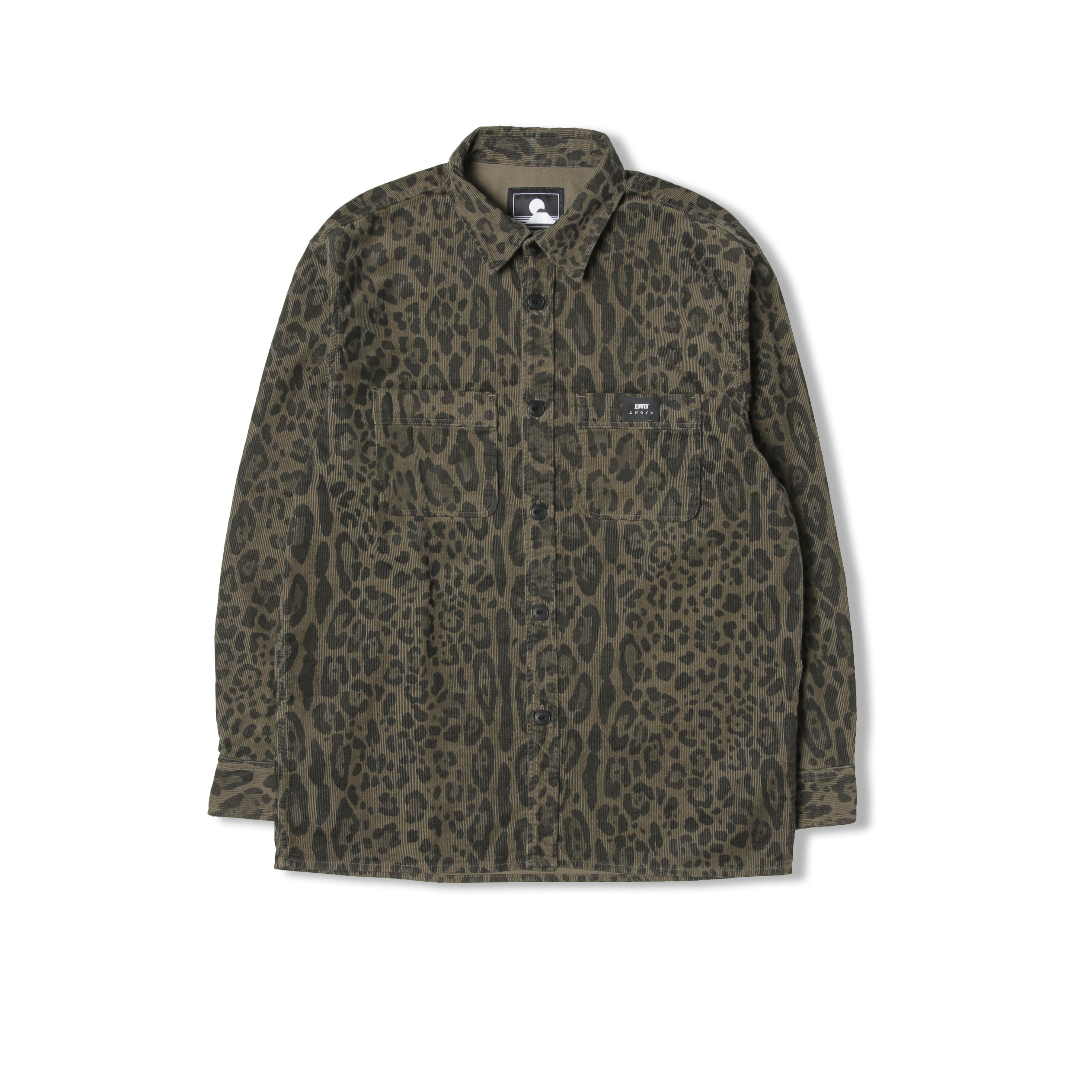 Buy the Edwin Valentine Shirt - Cord Leopard | Jingo Clothing