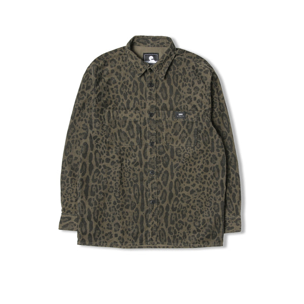 Buy the Edwin Valentine Shirt - Cord Leopard | Jingo Clothing