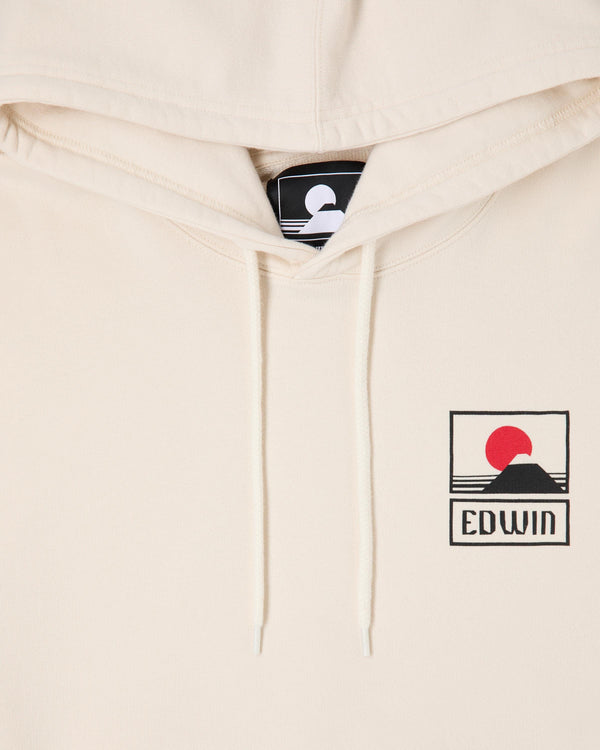 Buy the Edwin Sunset on Mt Fuji Hood - Whisper White | Jingo Clothing