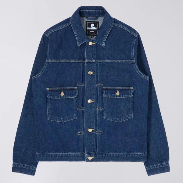 Buy the Edwin E-Classic Jacket - Blue Mid Stone Wash | Jingo Clothing