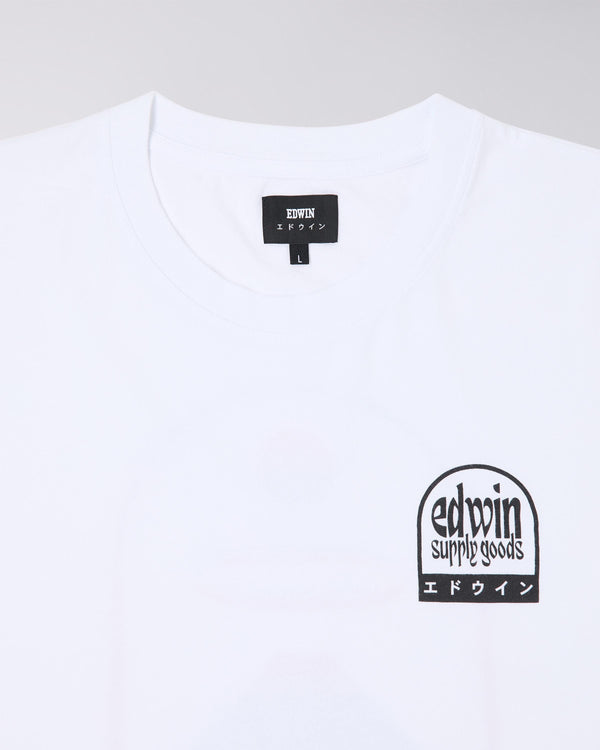 Buy the Edwin Fuji Supply Goods T-Shirt - White | Jingo Clothing