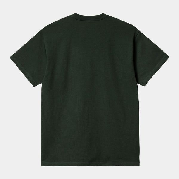 Buy the Carhartt WIP Letterman T-Shrit -Dark Cedar / Ochre | Jingo Clothing